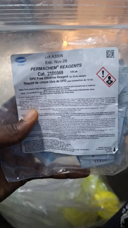 DPD Free Chlorine Reagent Powder Pillows, 10 mL, pk/100