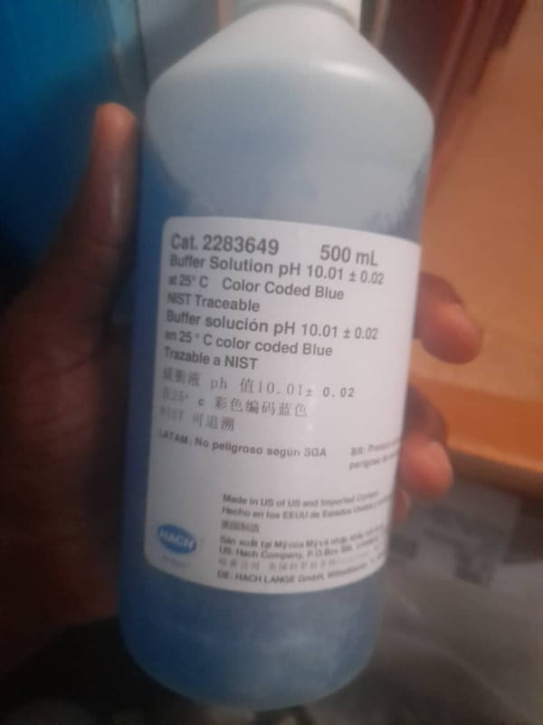 Buffer Solution, pH 10.01, Color-coded Blue, 500 mL