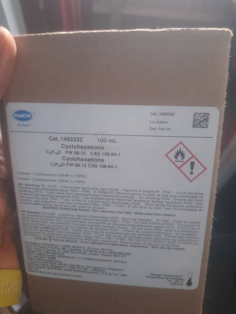 Cyclohexanone, 100 mL