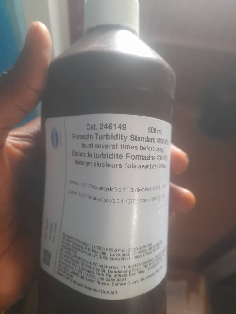 Formazin Turbidity Standard, 4000 NTU, 500 mL